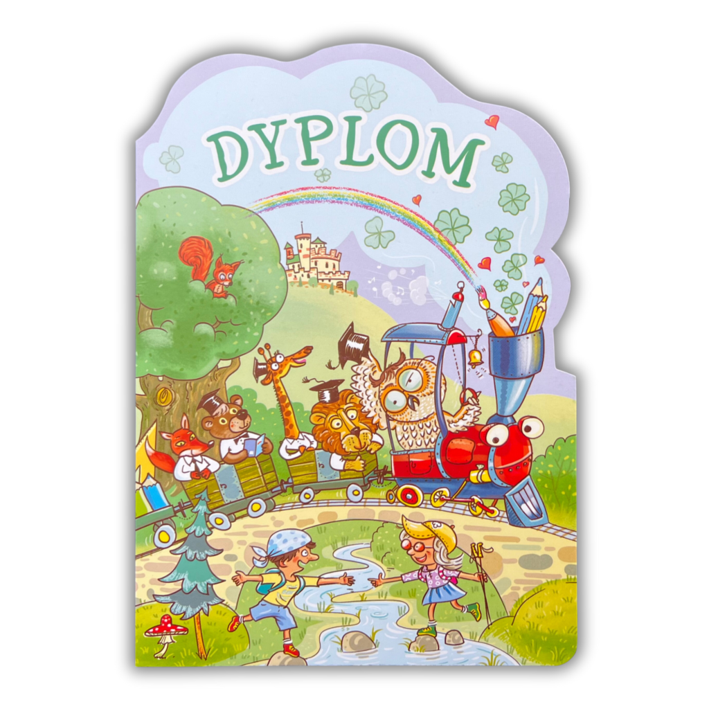Dyplom przedszkolaka składany AN123 - Biały Atrament